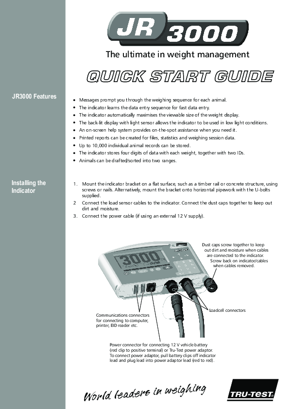 JR3000 QuickStart Guide (EN) | Sector